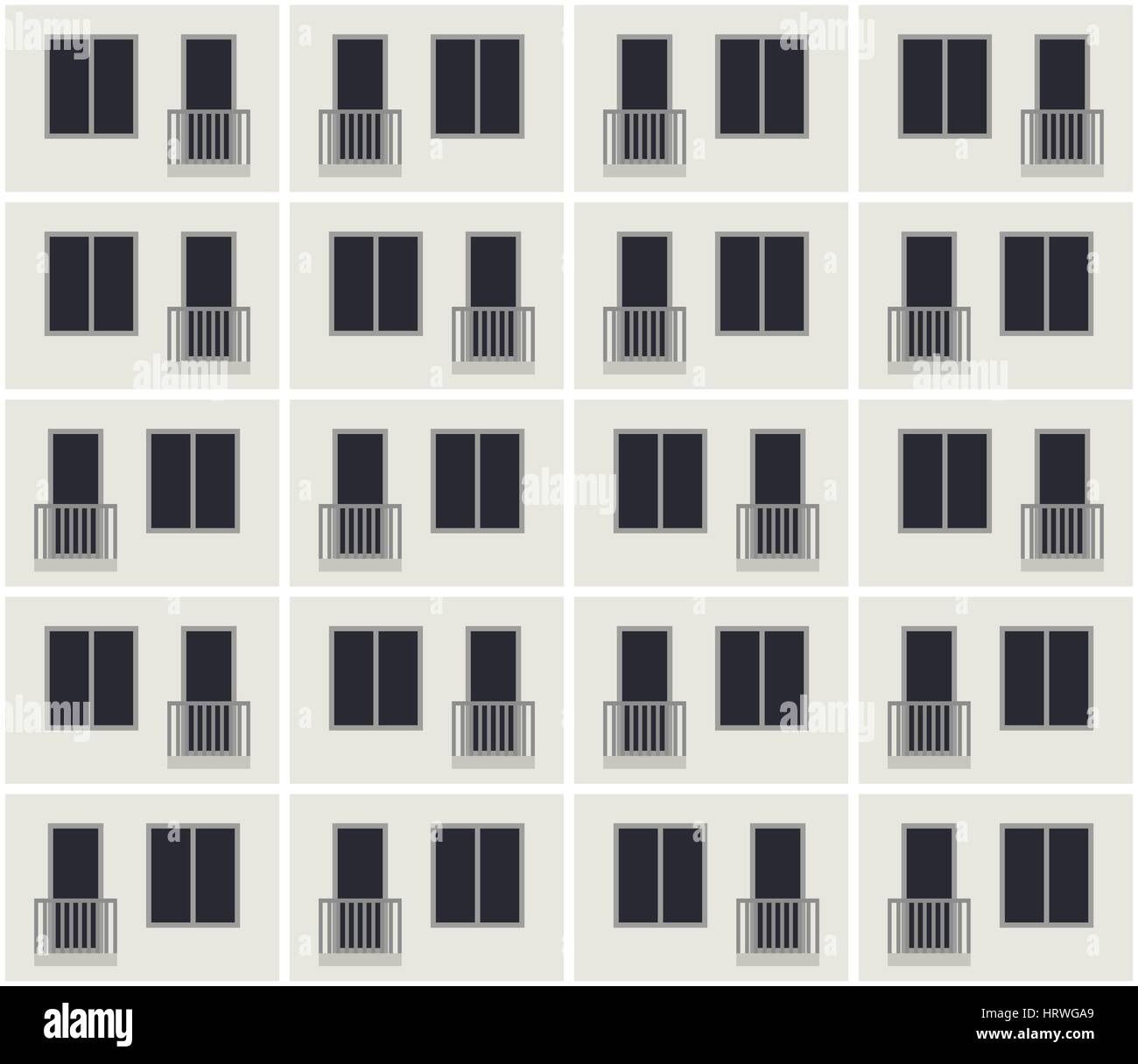 Apartment building facade balcony Stock Vector Images - Alamy