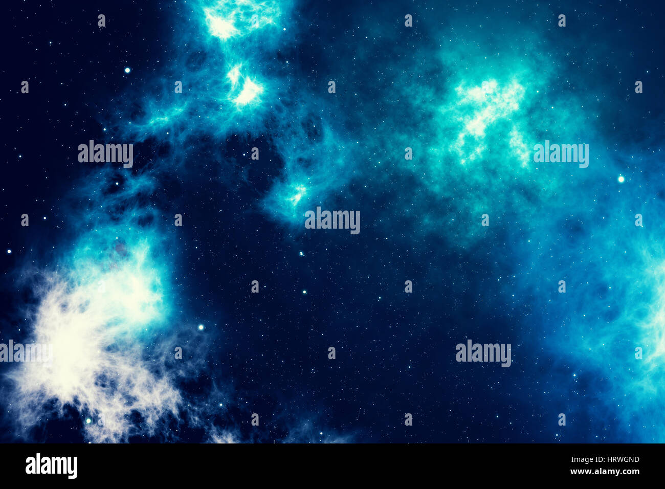 Universe star field in deep space with nebula many light years far from ...