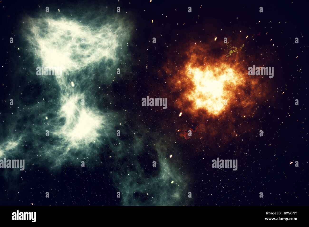Universe filled with stars, nebula and galaxy, space dust in the ...