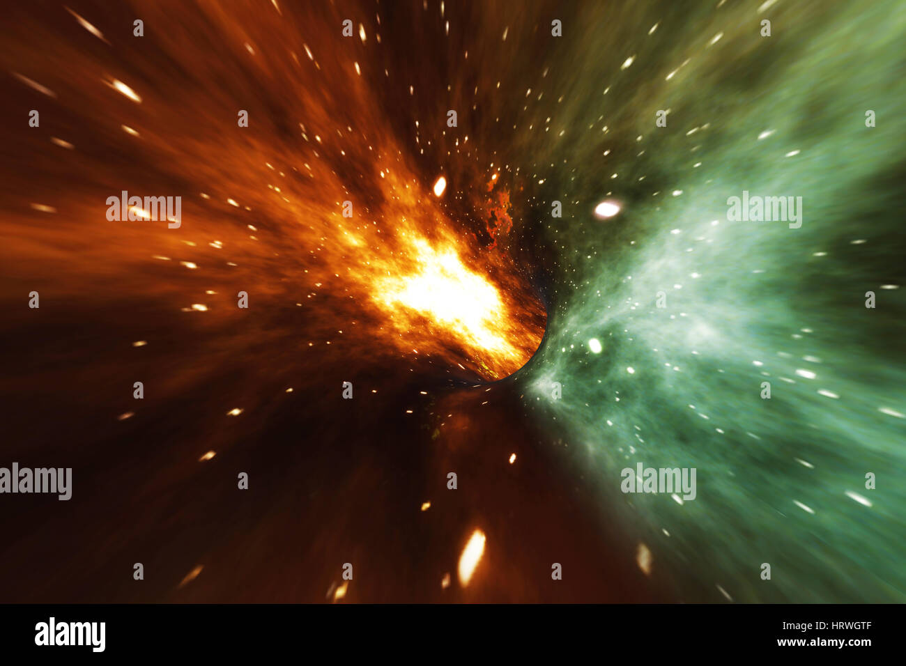 Across the universe. Traveling in space. Time travel. Scene of ...