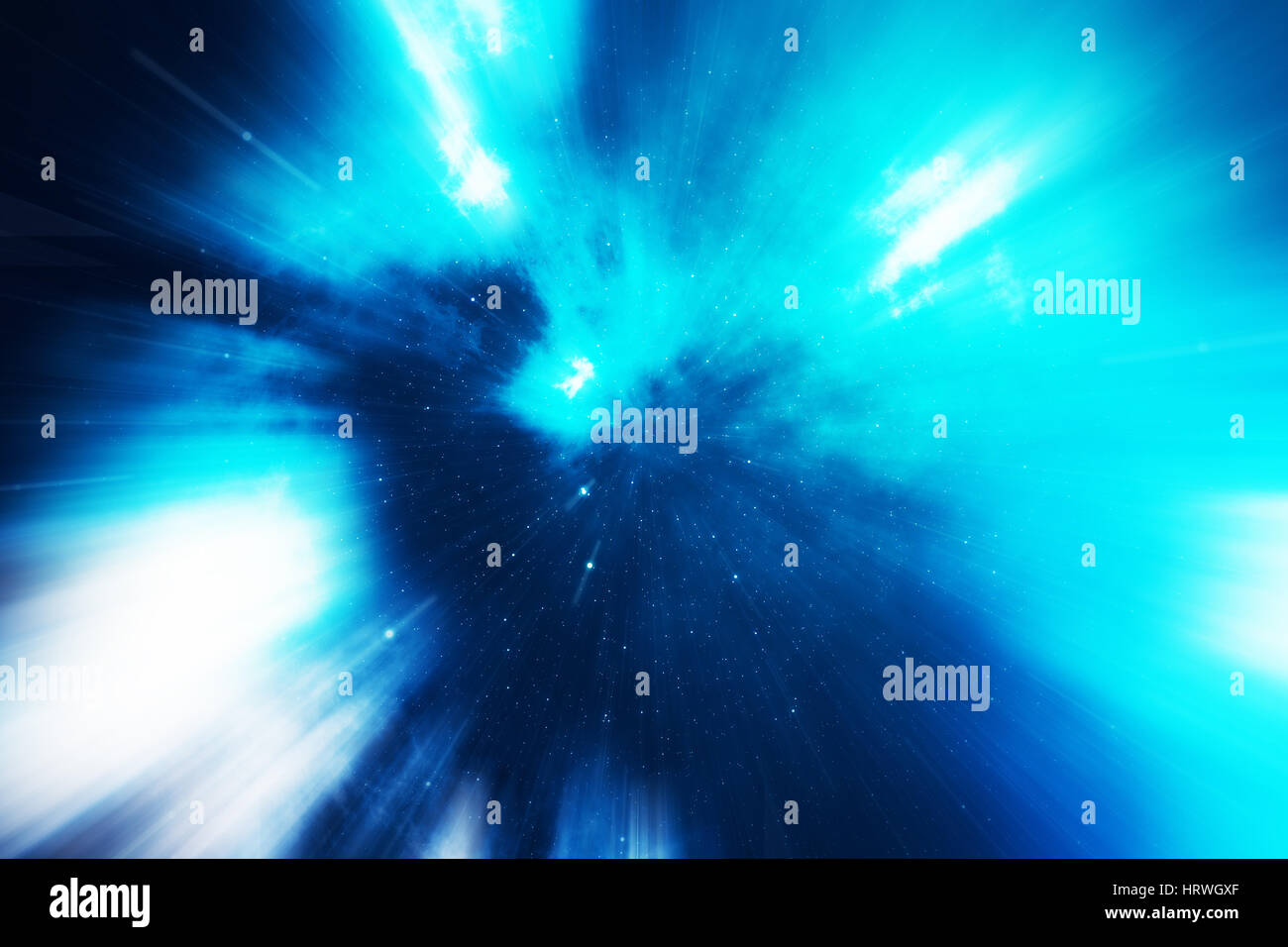 glowing wormhole in space, interstellar warp, traveling trough space ...