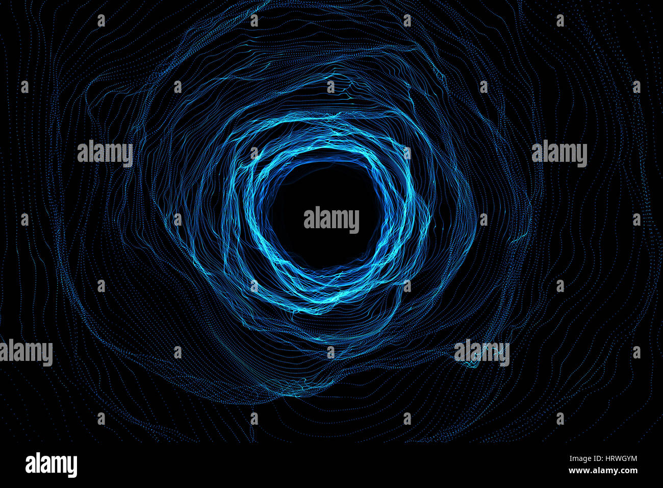 Cosmic wormhole, space travel concept, funnel-shaped tunnel that can ...