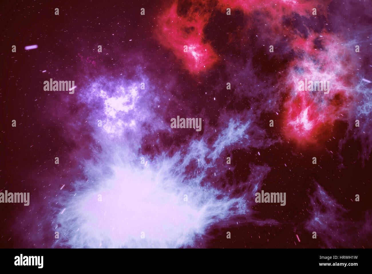 Universe star field in deep space with nebula many light years far from ...