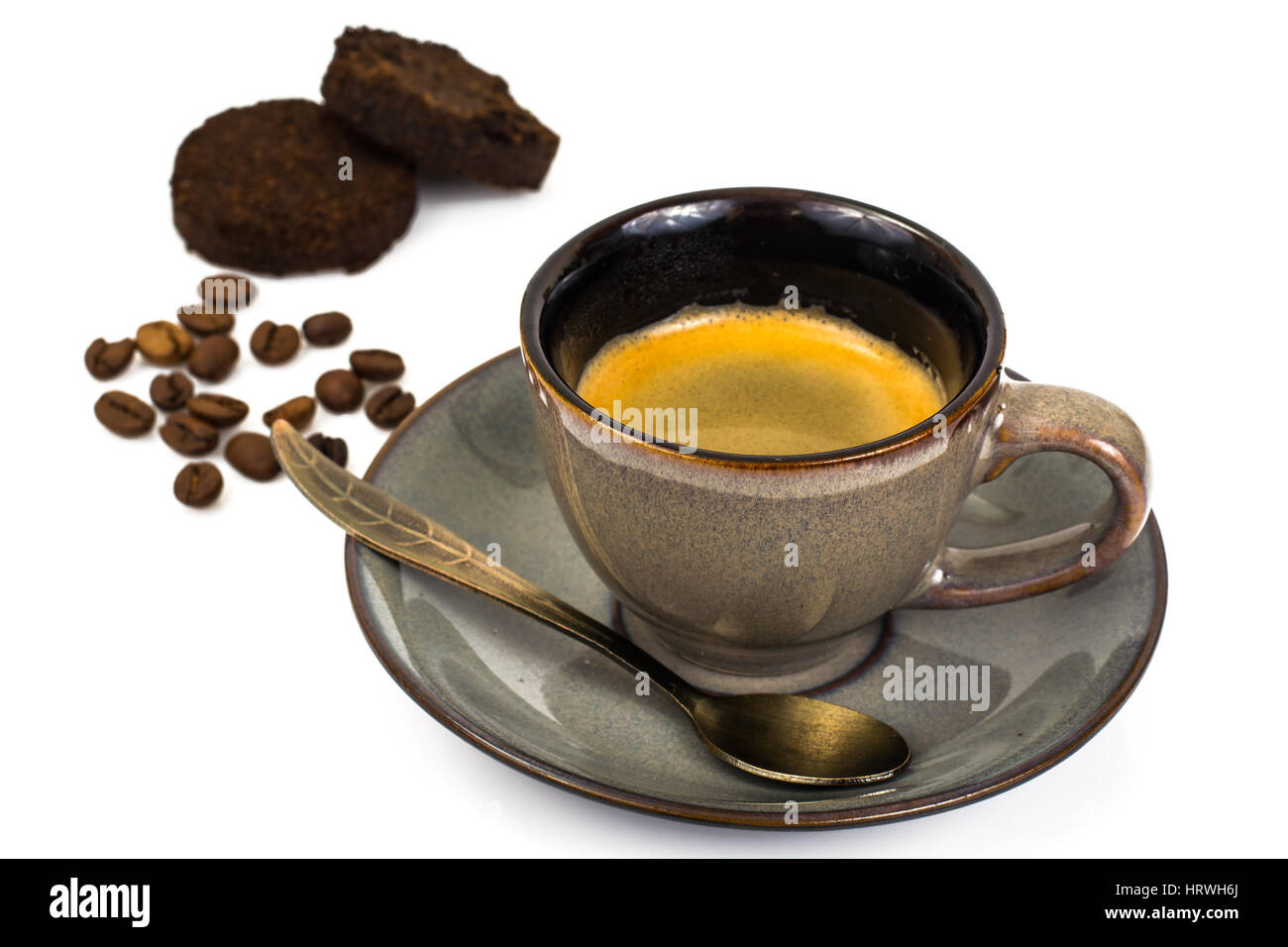 Espresso, roasted grain, waste coffee maker Studio Photo Stock Photo ...
