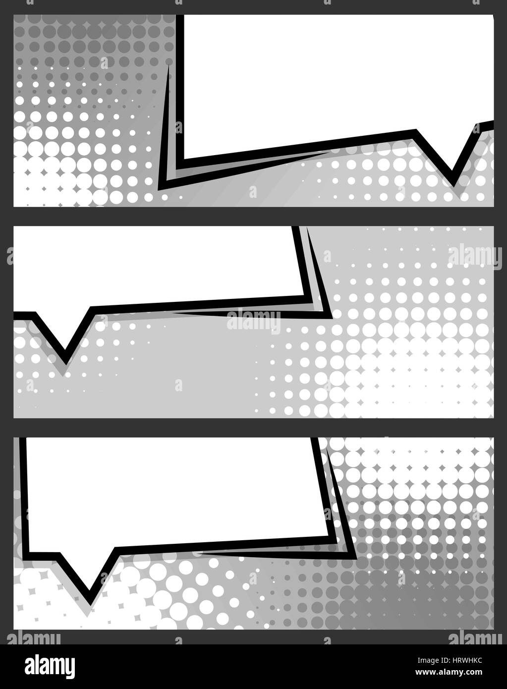 Comic balloon horizontal blank banner grey Stock Vector Image & Art - Alamy