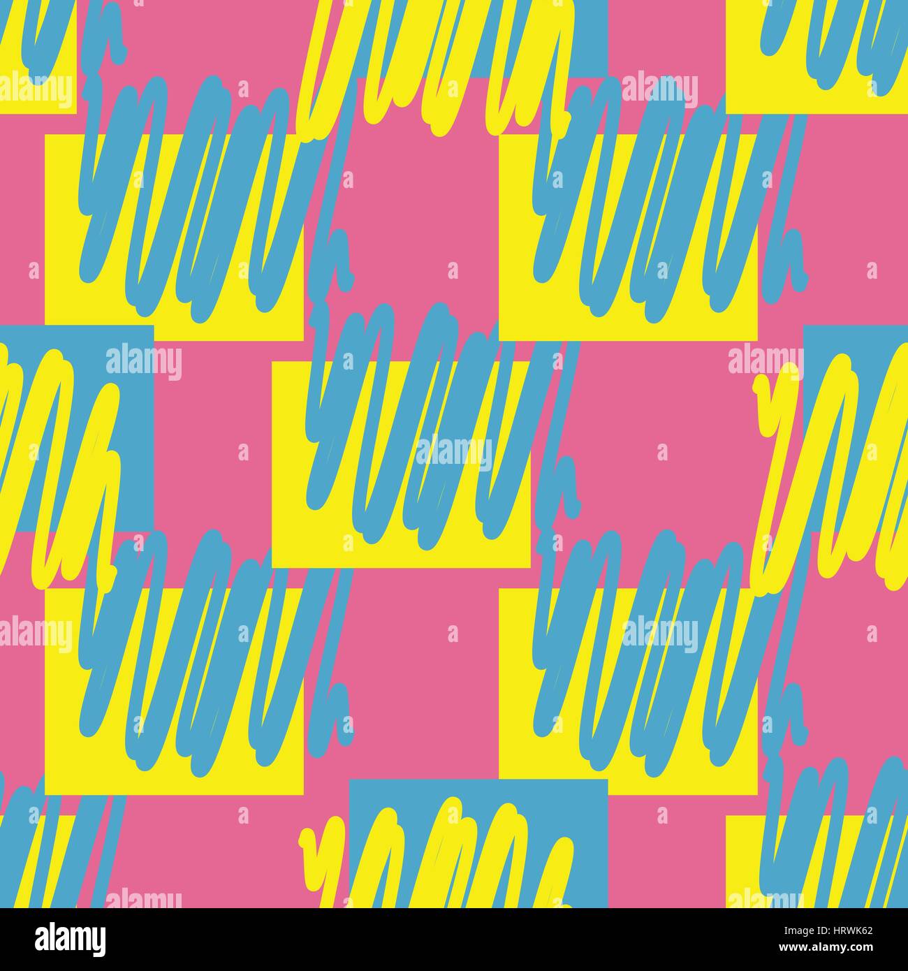 Retro vintage 80 Memphis style of fashion illustration. Seamless ...