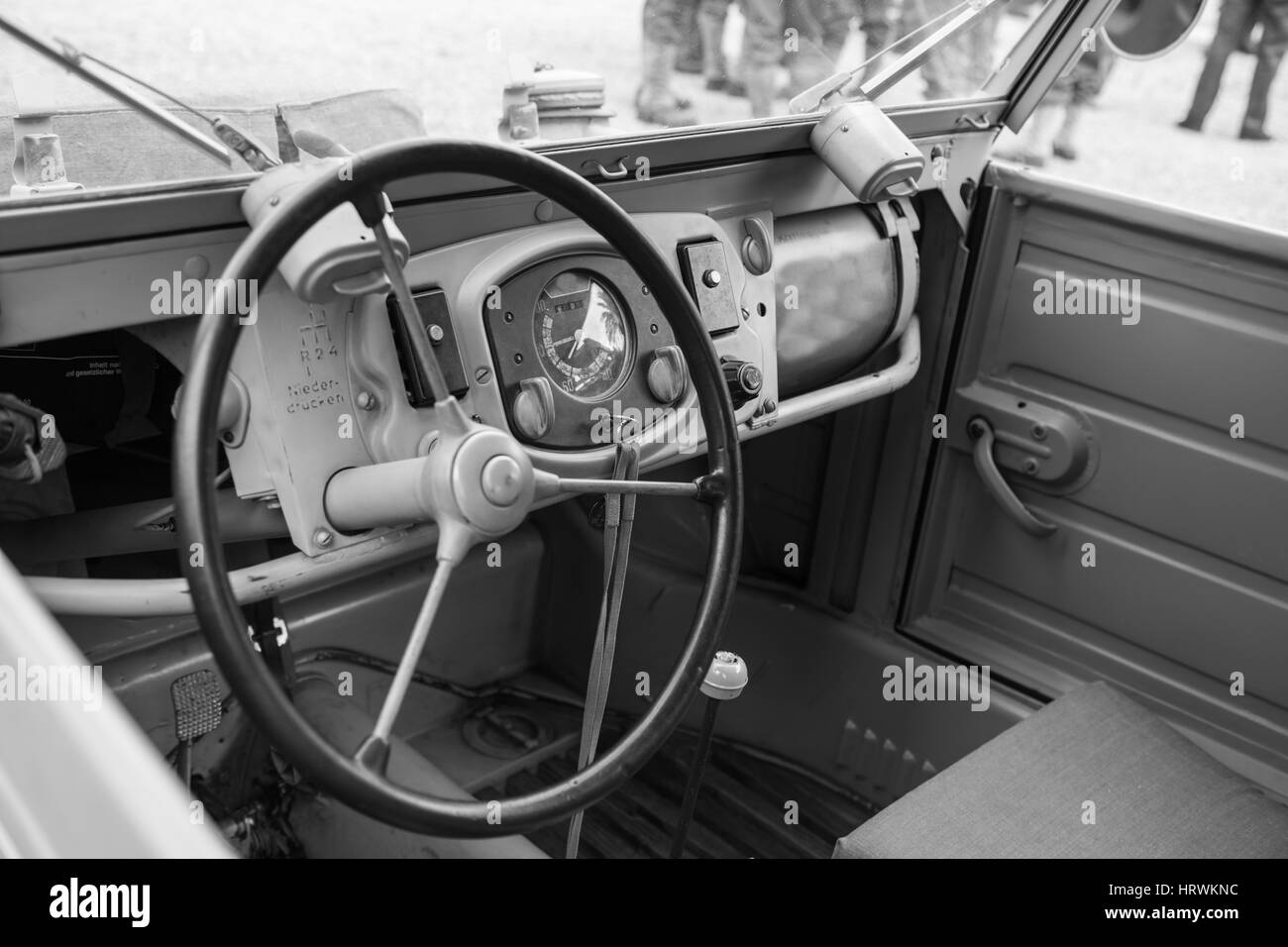 Interior military vehicle Black and White Stock Photos & Images - Alamy