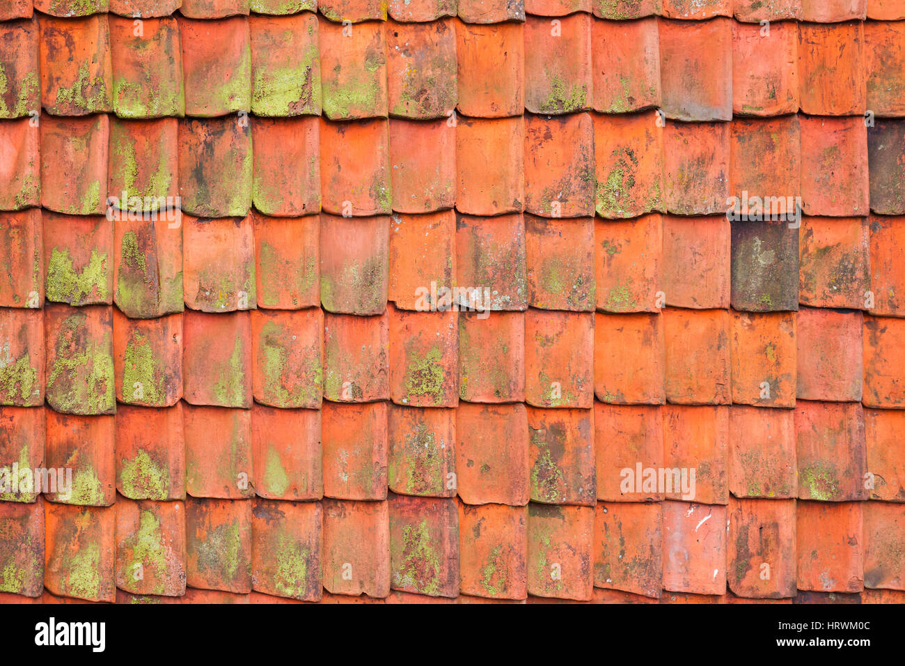 Vintage red roof tiling, frontal background photo texture Stock Photo ...