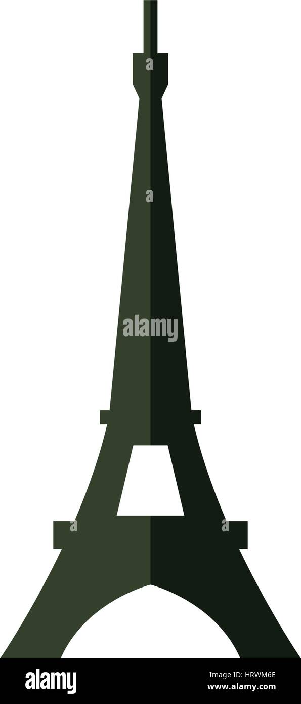 Eiffel Tower icon illustrated on a white background in vector Stock ...