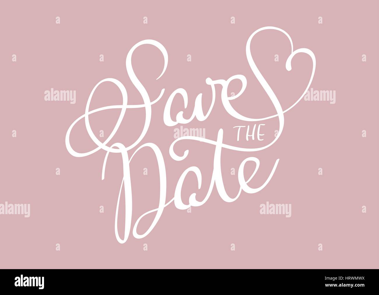 Save the date text on beige background. Calligraphy lettering Vector ...