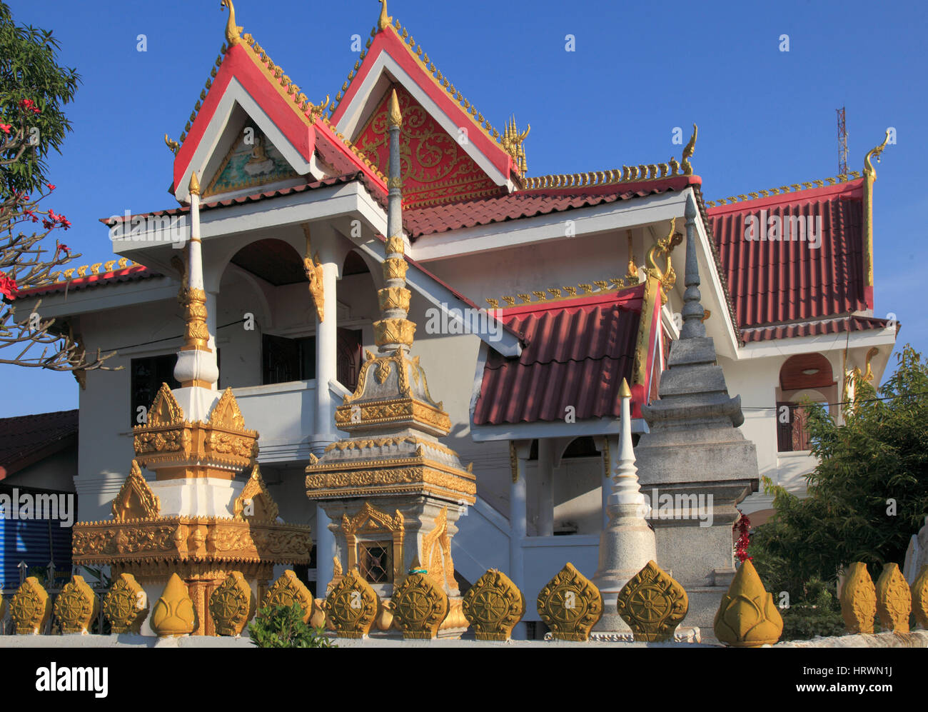Laos, Vientiane, Wat Mixai, buddhist temple Stock Photo - Alamy