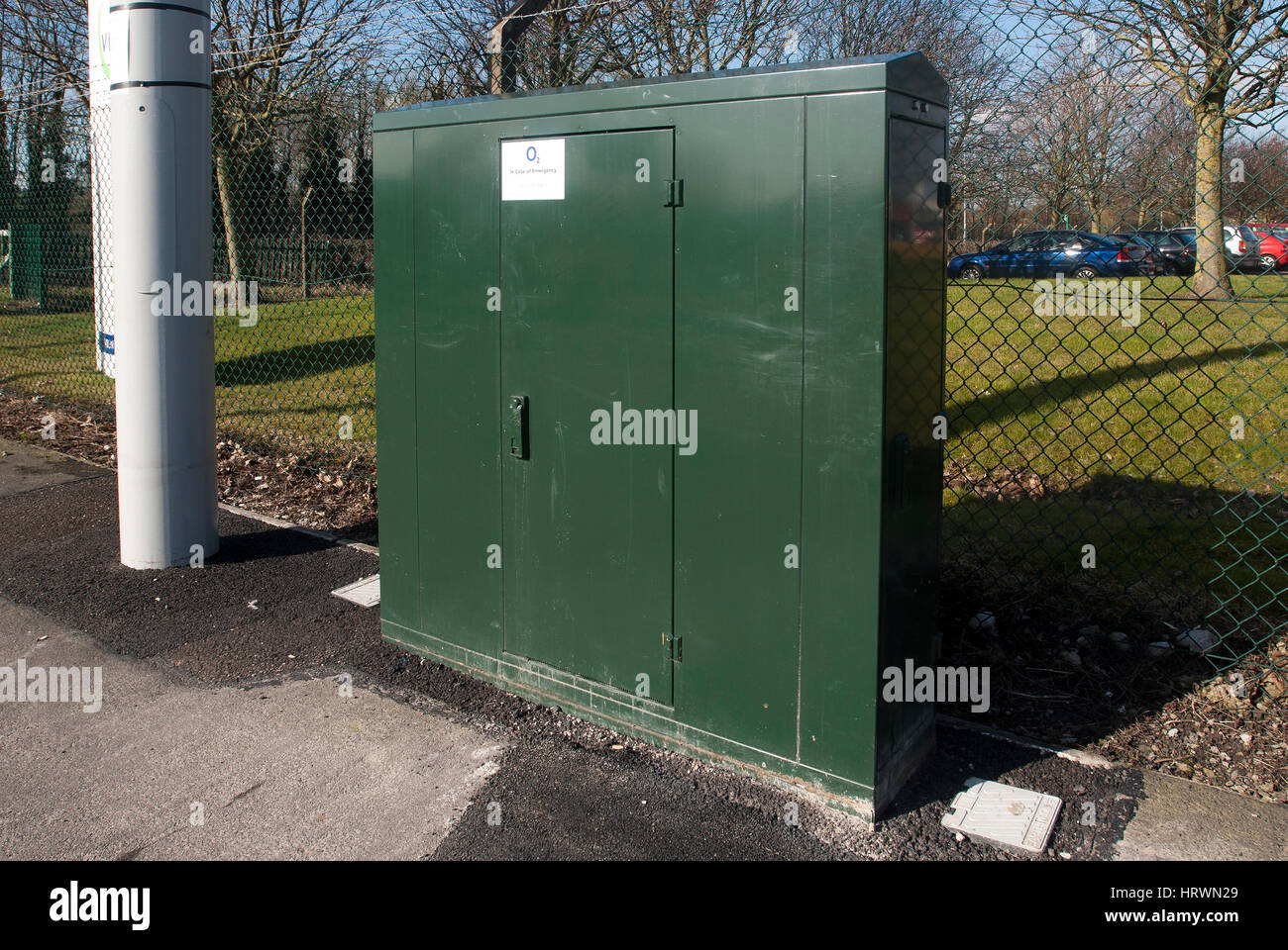 Mobile phone cellular equipment aerial mast control box Stock Photo - Alamy
