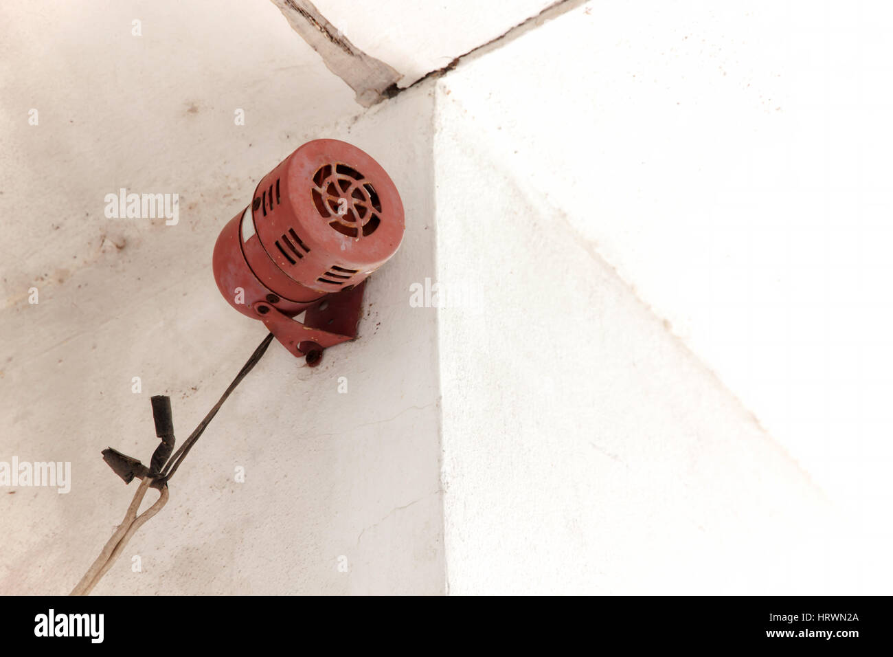 Alarm sound or siren sound. Old vintage style make a sound siren by ...