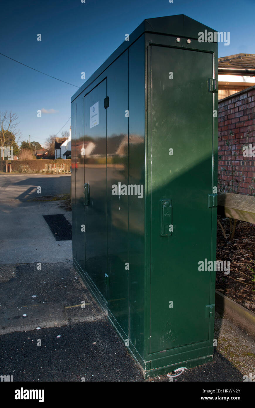 Mobile phone cellular equipment aerial mast control box Stock Photo - Alamy
