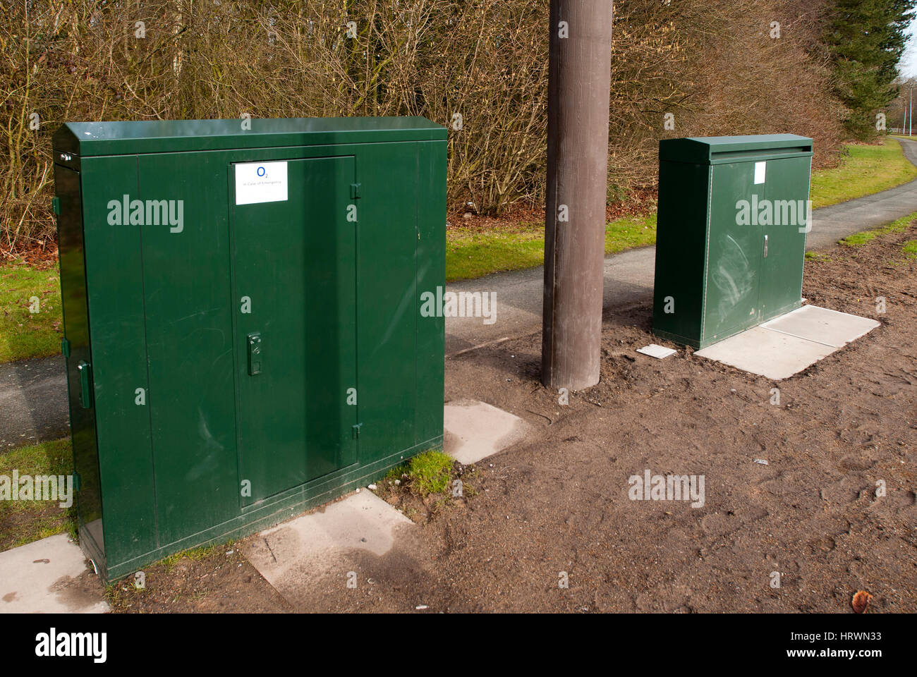 Mobile phone cellular equipment aerial mast control box Stock Photo - Alamy