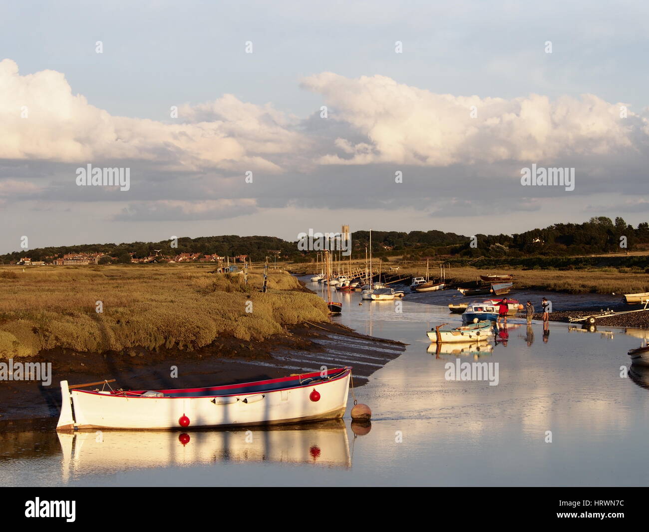 EVENING VIEW OF CREEK AT MORSTON NORFOLK Stock Photo - Alamy