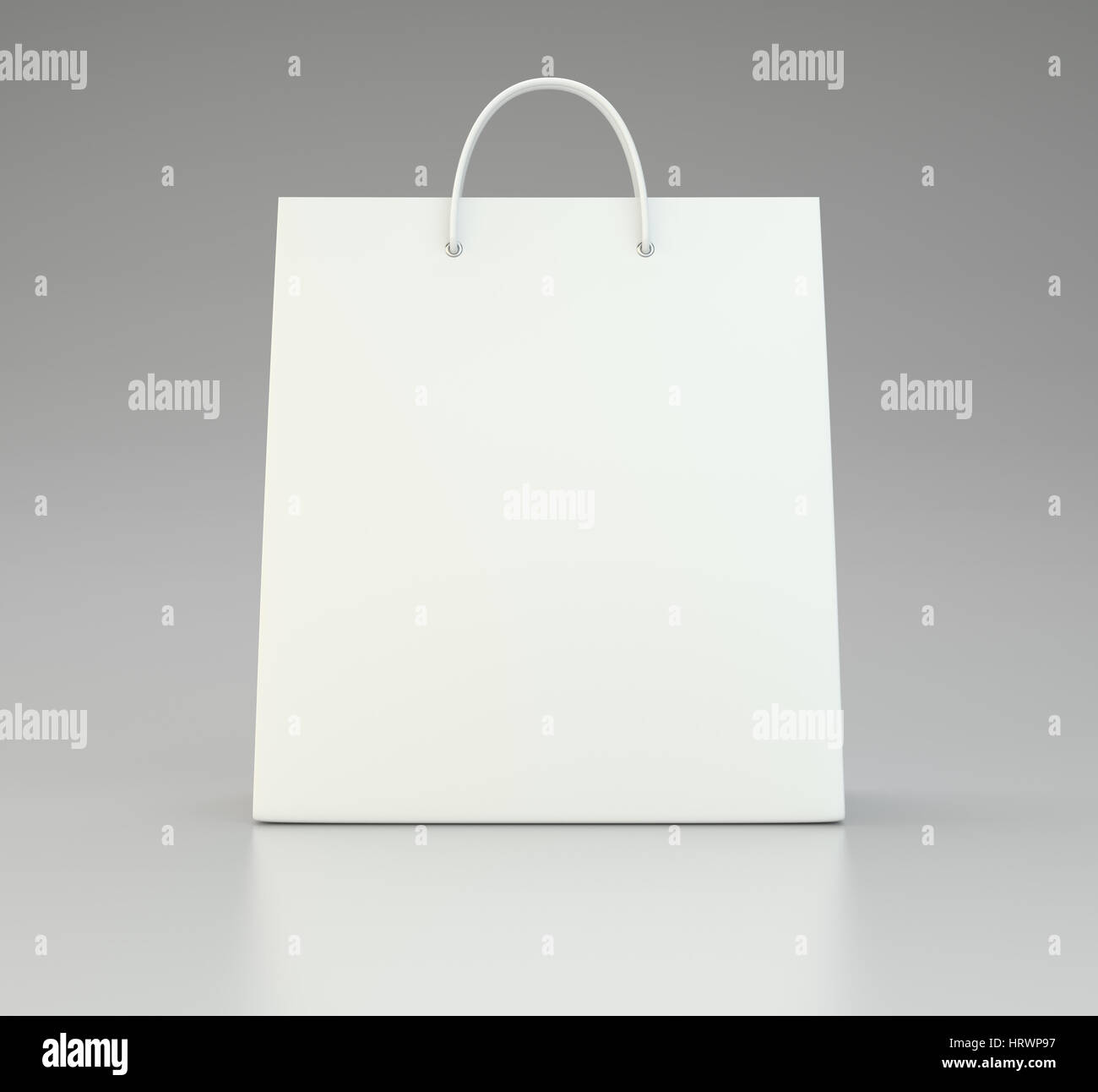 Front view of paper bag. 3d rendering Stock Photo - Alamy