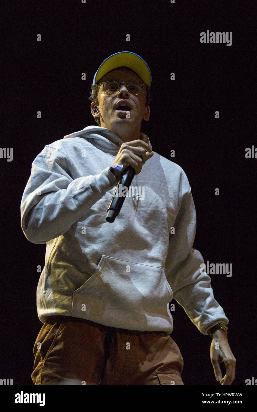 Okeechobee, Florida, USA. 3rd Mar, 2017. Rapper LOGIC (SIR ROBERT ...