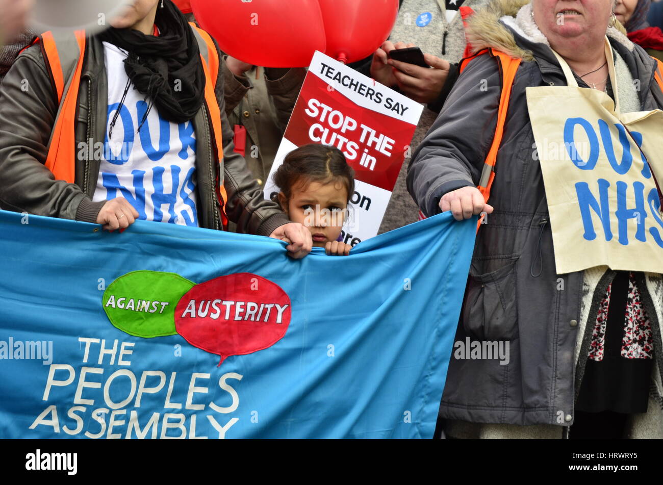 London 4th March. Our NHS march, organised by The People's Assembly ...