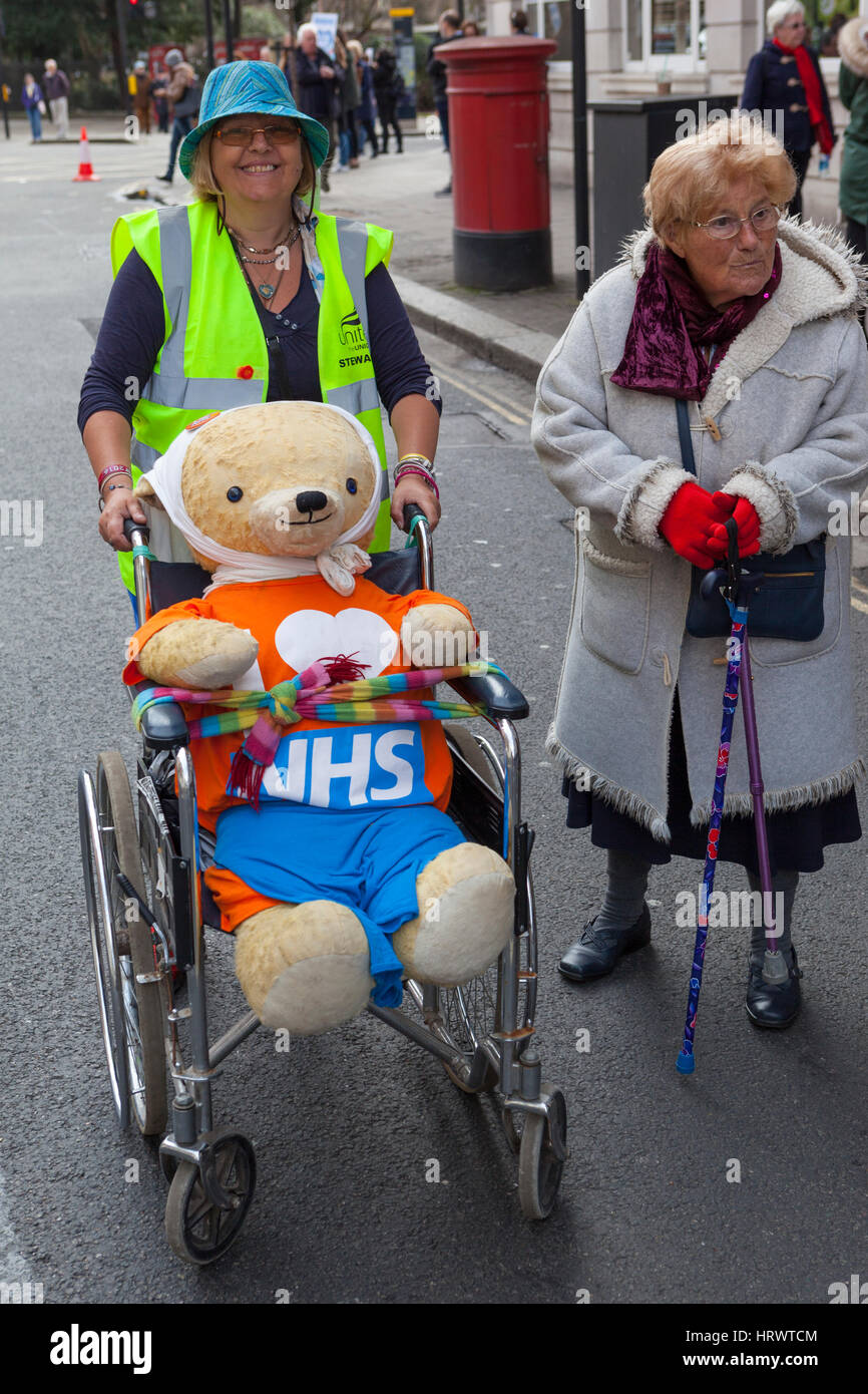 London, UK. 4th March, 2017. The National Health Action Party organise ...
