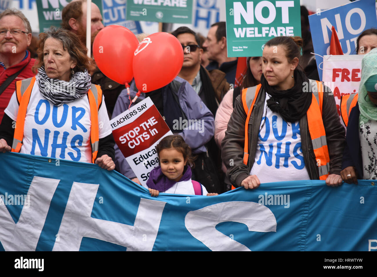 'Our NHS' was the name given to a protest march demonstrating against ...