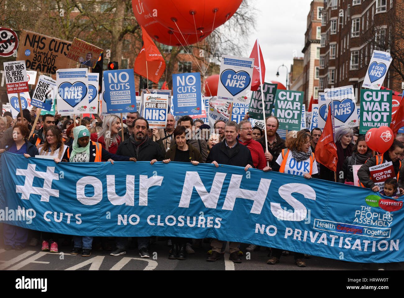 'Our NHS' was the name given to a protest march demonstrating against ...
