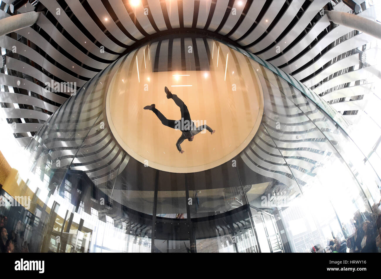 Munich, Germany. 4th March, 2017. HANDOUT - A sky diving teacher and ...