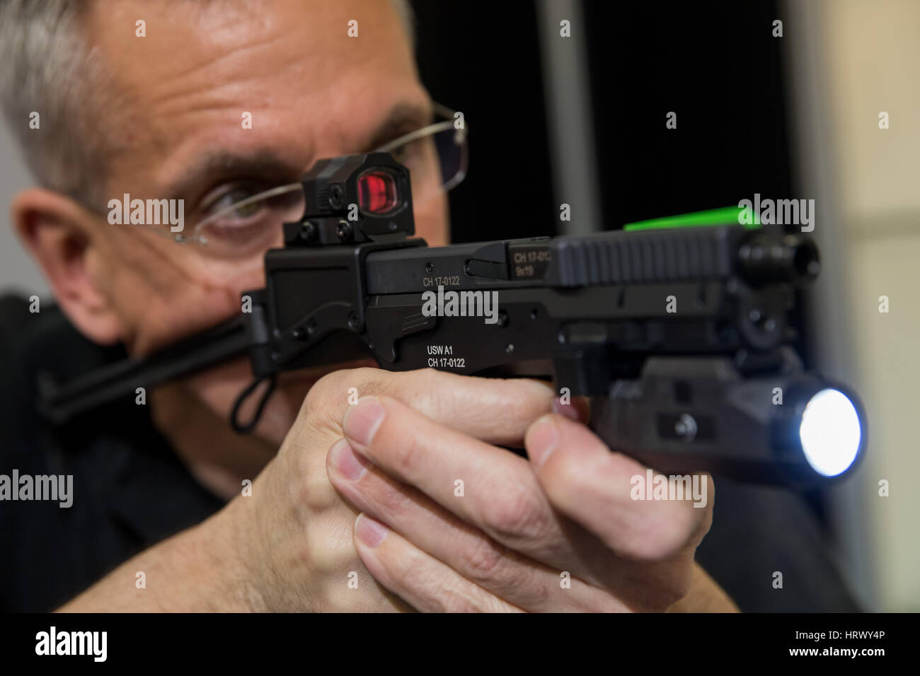 Nuremburg, Germany. 03rd Mar, 2017. A B&T USW-A1 (9x19 mm) hand gun ...