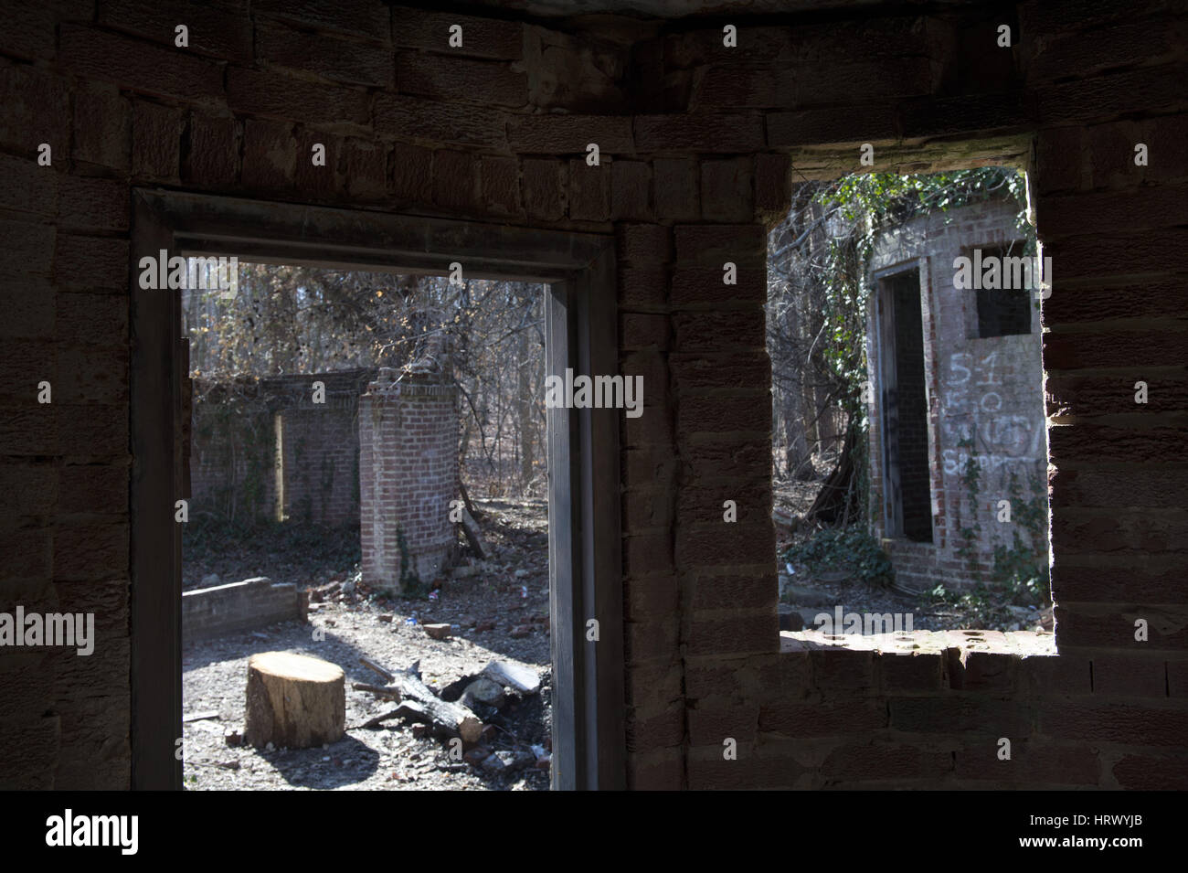 March 4, 2017 - Summerville, GA - Crumbled remains of 'Corpsewood Manor ...