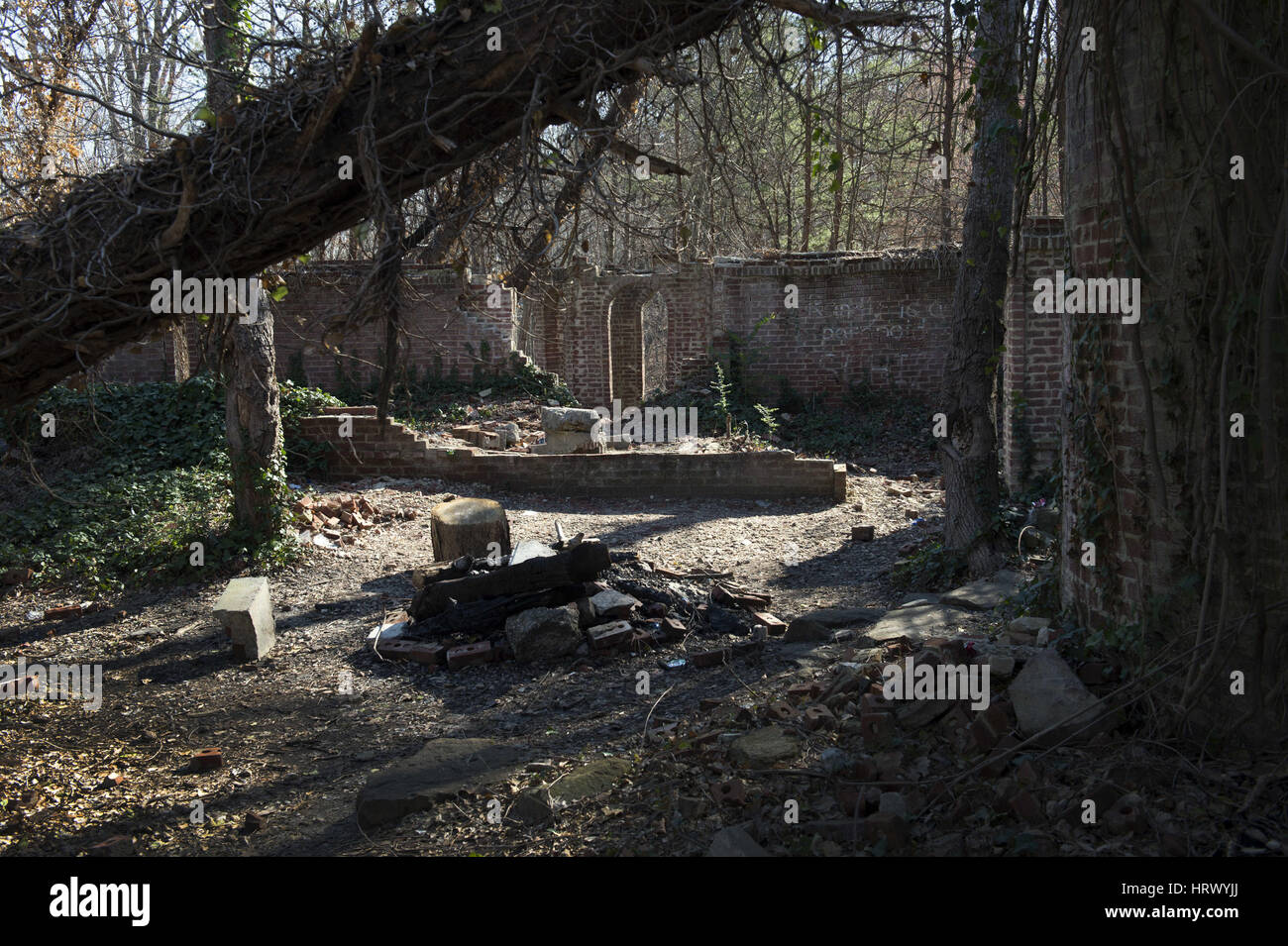 March 4, 2017 - Summerville, GA - Crumbled remains of 'Corpsewood Manor ...