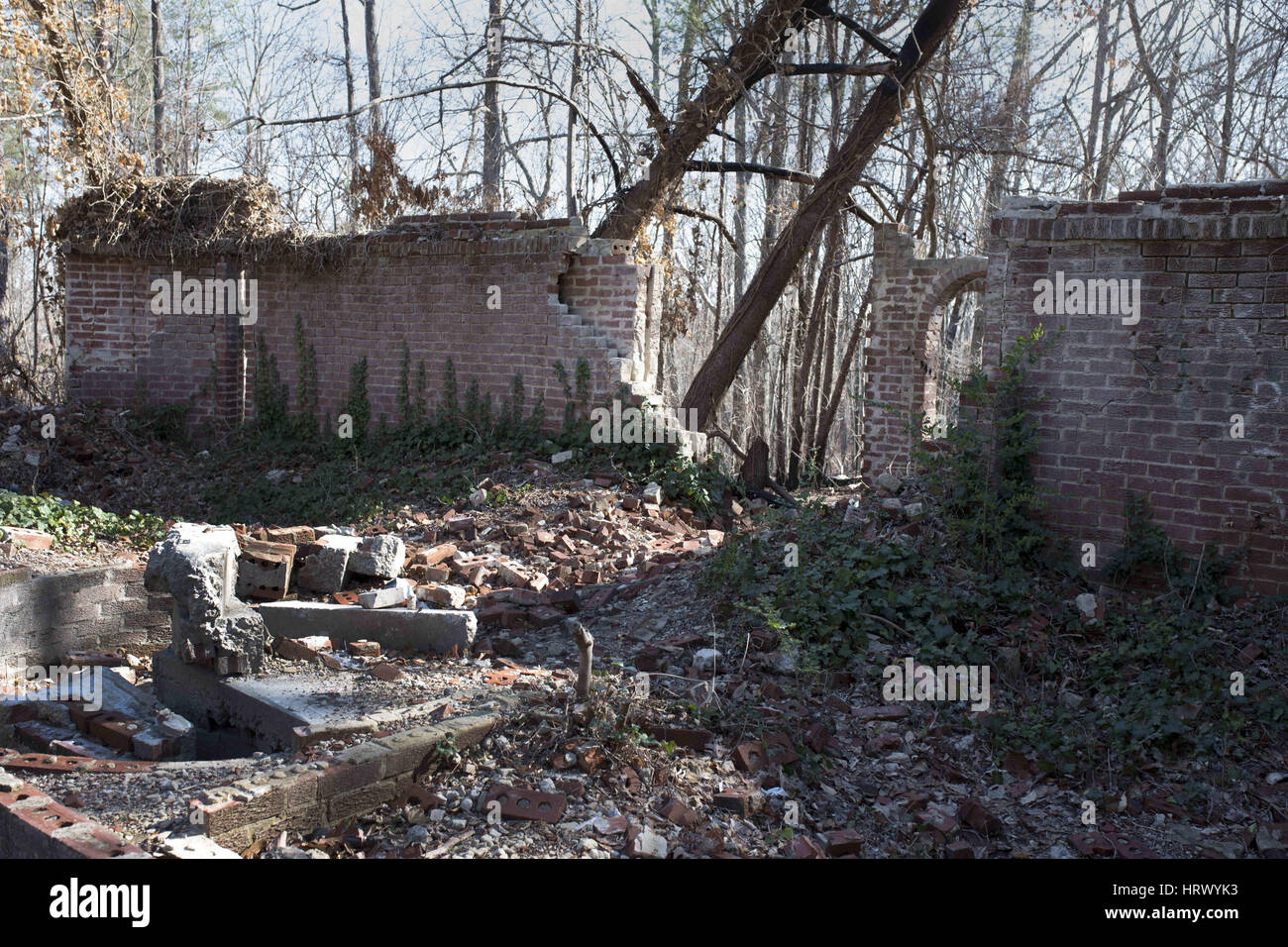 March 4, 2017 - Summerville, GA - Crumbled remains of 'Corpsewood Manor ...