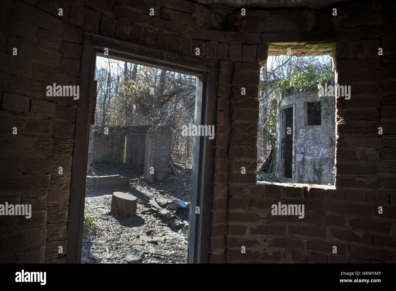 March 4, 2017 - Summerville, GA - Crumbled remains of 'Corpsewood Manor ...