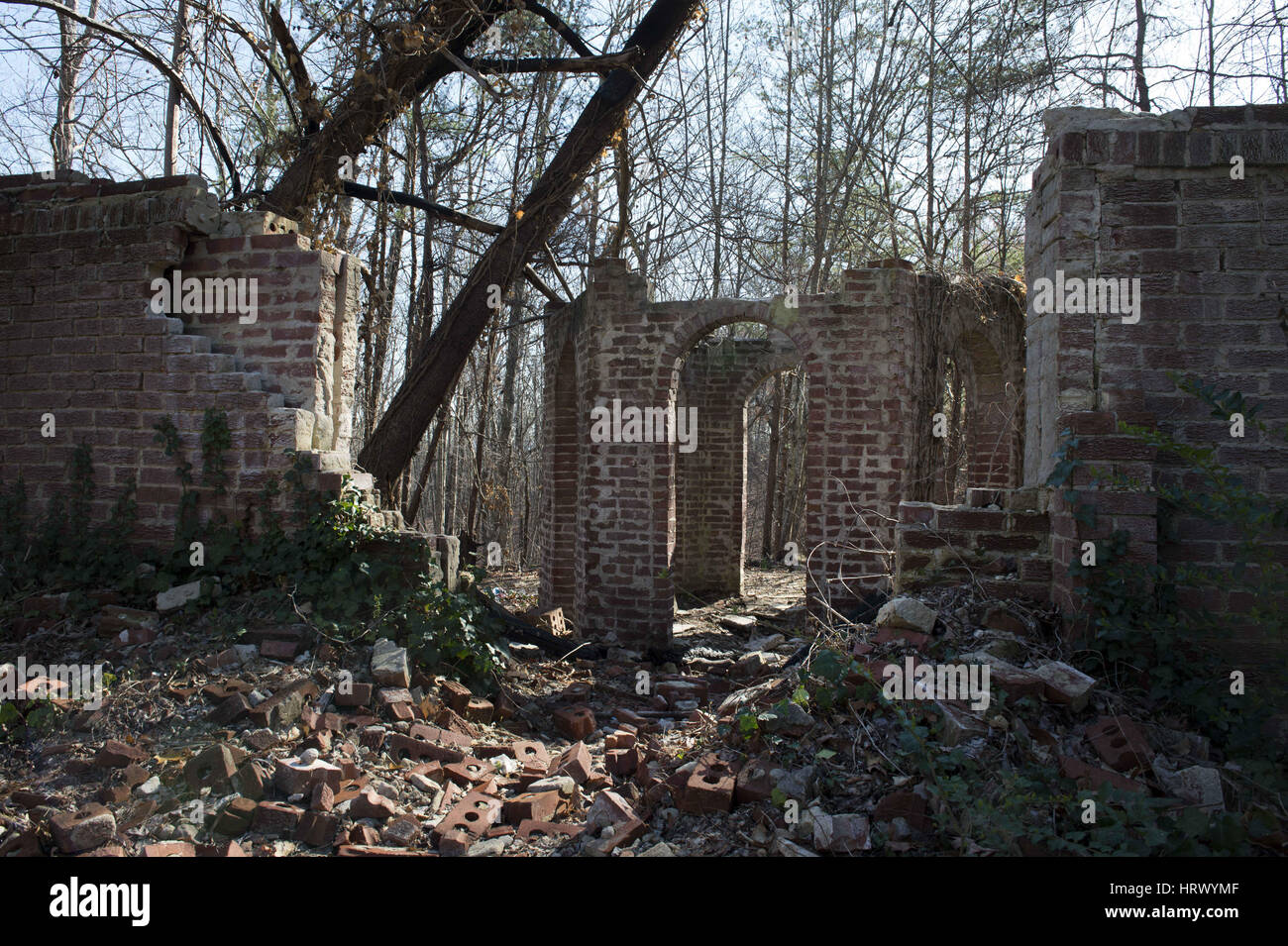 March 4, 2017 - Summerville, GA - Crumbled remains of 'Corpsewood Manor ...