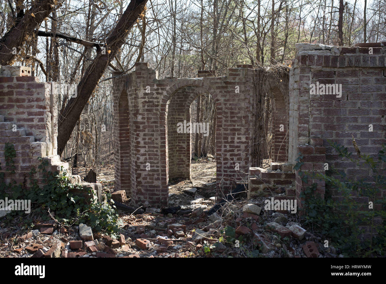 March 4, 2017 - Summerville, GA - Crumbled remains of 'Corpsewood Manor ...