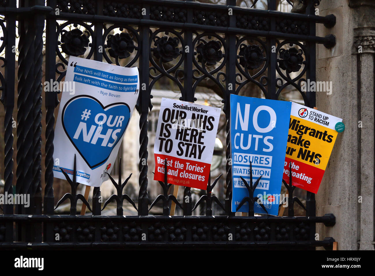 It's Our NHS - National demonstration . London, UK . 04.03.2017 ...