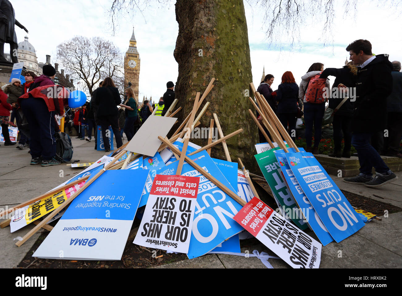 It's Our NHS - National demonstration . London, UK . 04.03.2017 ...
