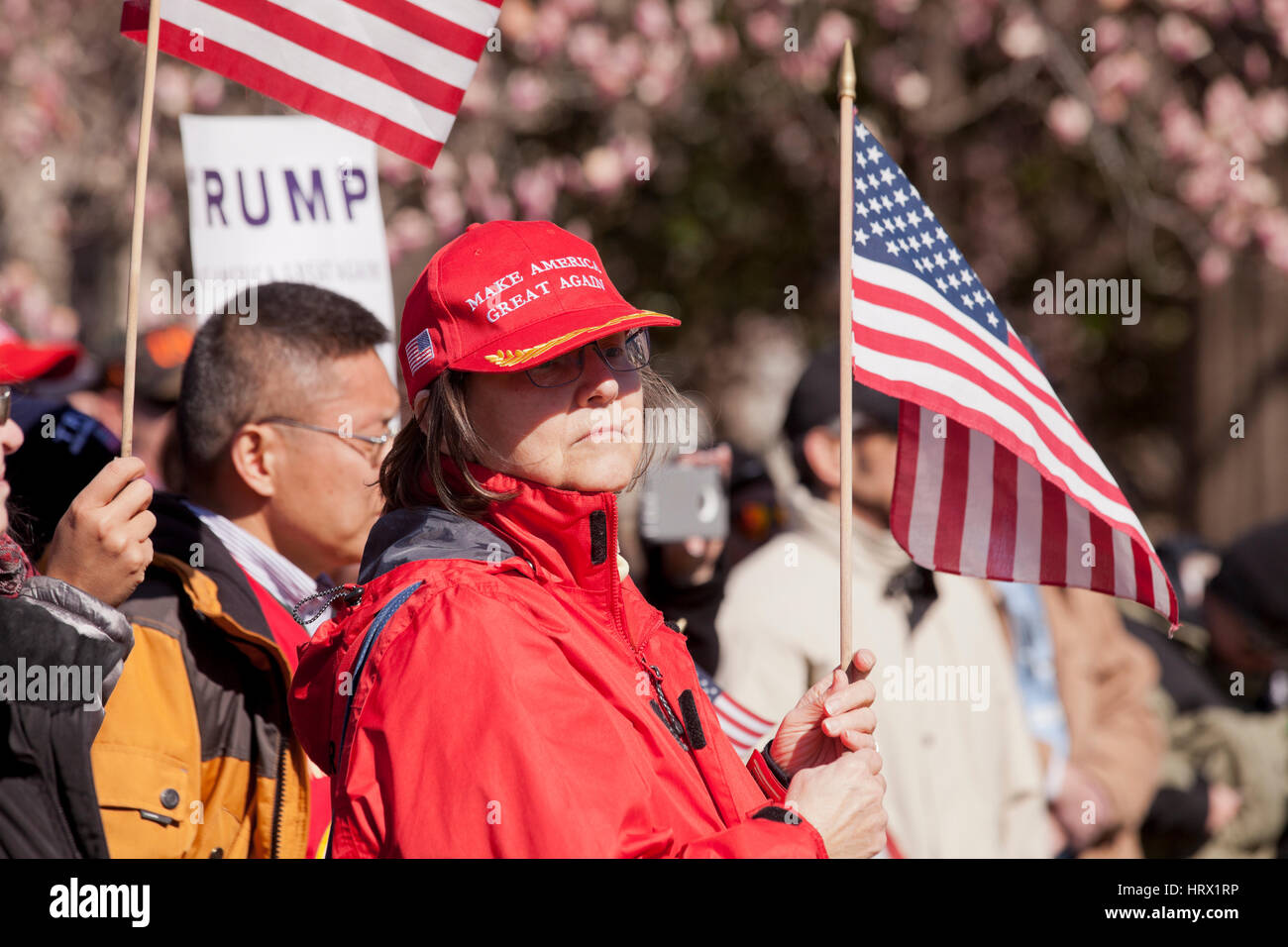 Maga hat woman hi-res stock photography and images - Alamy