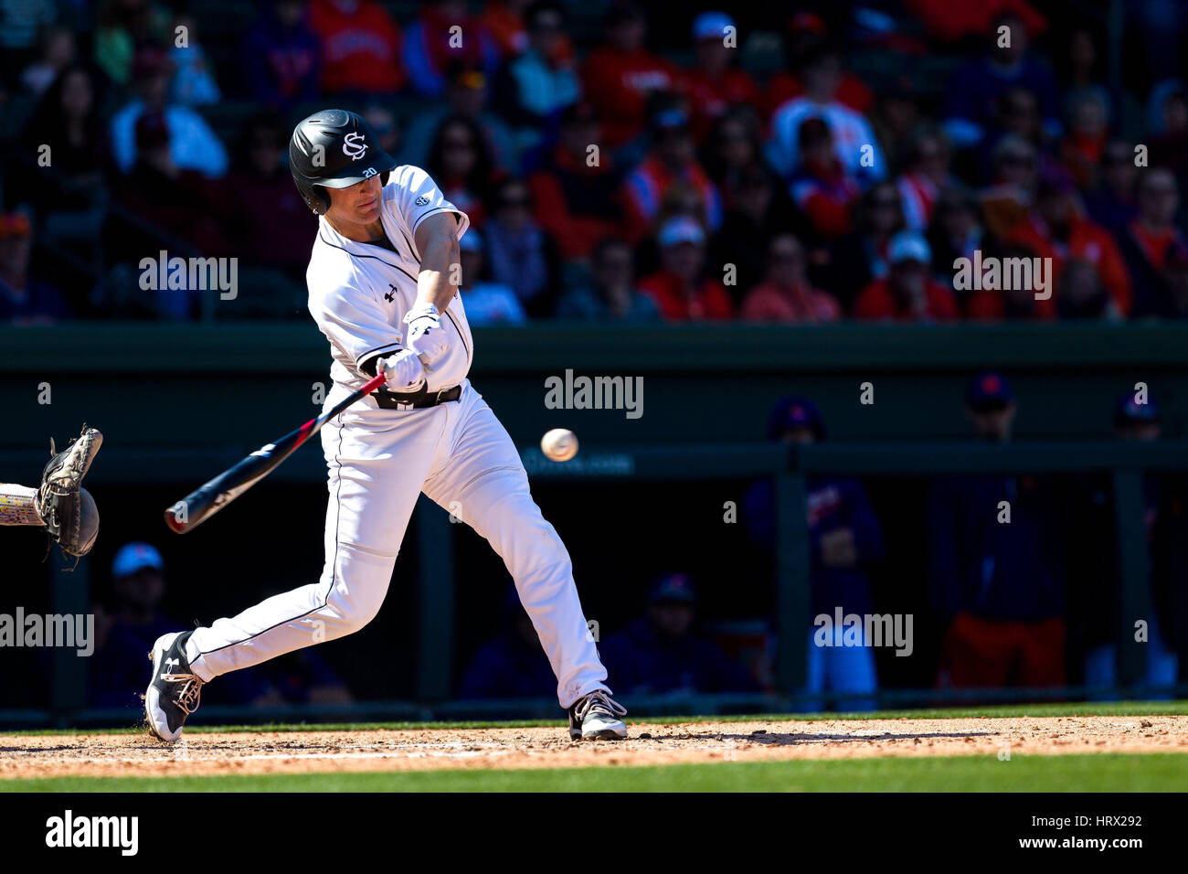 Greenville, SC, USA. 4th Mar, 2017. Gamecocks infielder Jonah Bride (20 ...