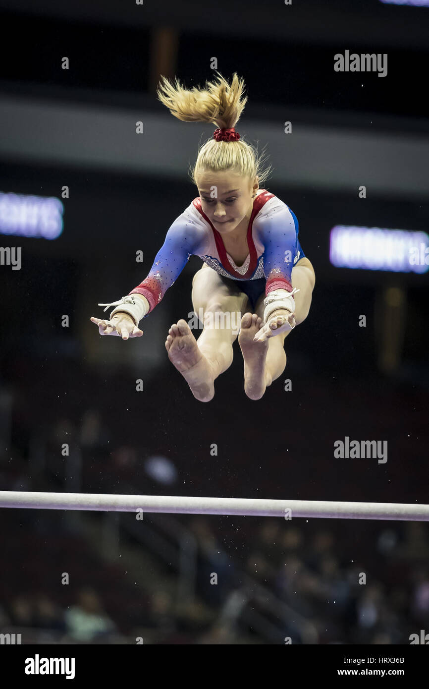 2017 american cup gymnastics bars hi-res stock photography and images ...