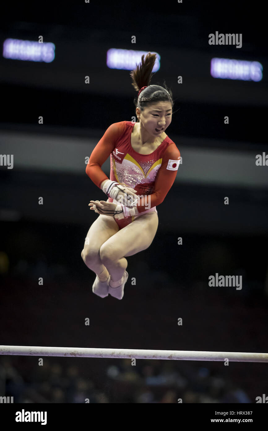 Newark, NJ, USA. 4th Mar, 2017. March 4, 2017: Japan's Asuka Teramoto ...