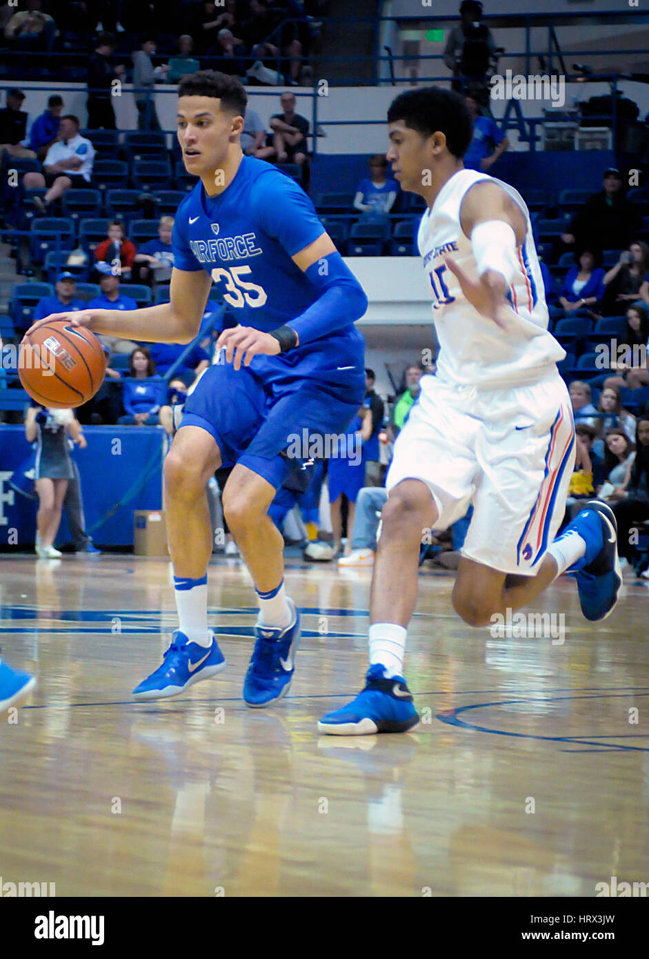 March 4, 2017: Air Force forward, Hayden Graham #35, in action during ...