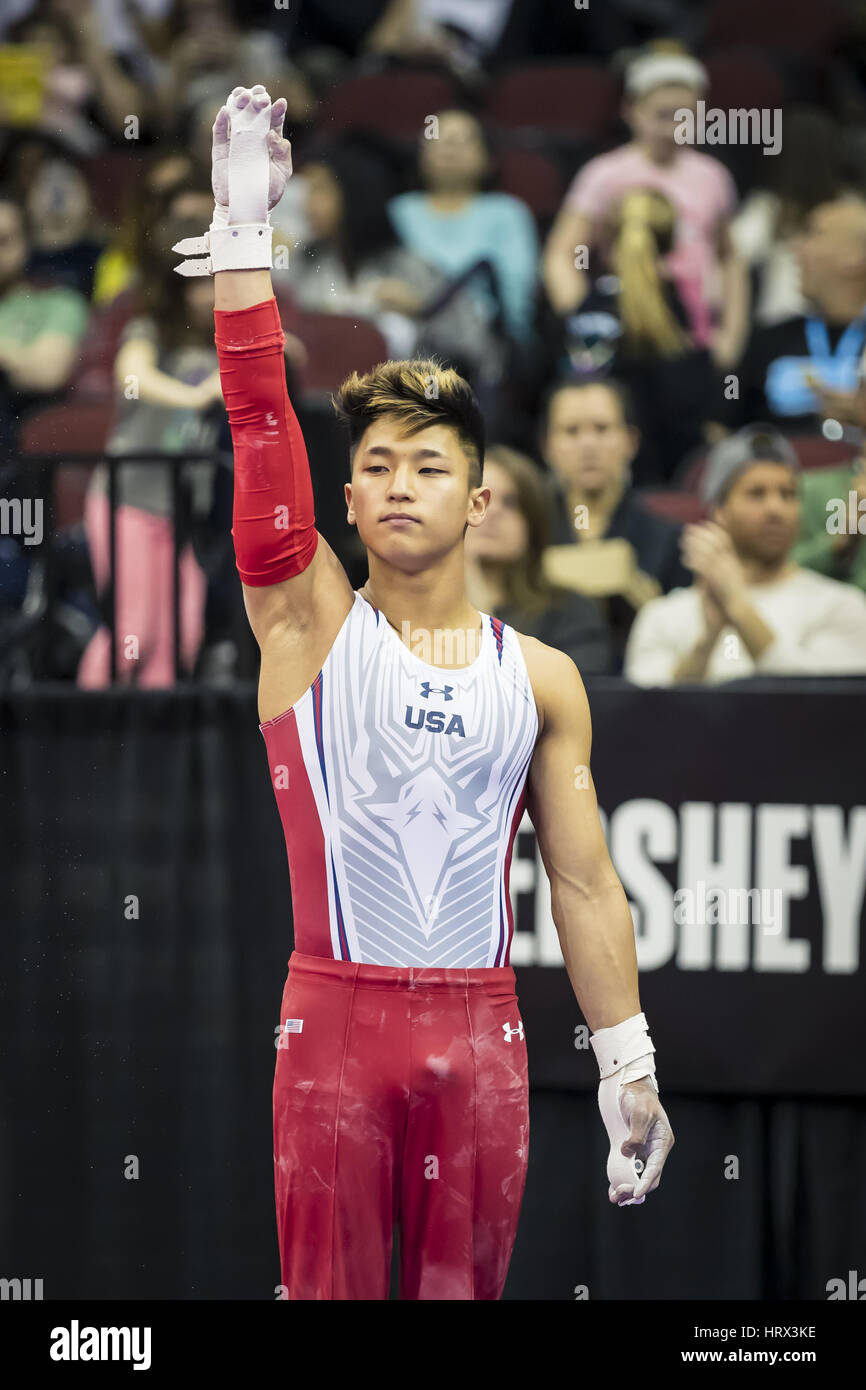 Newark, NJ, USA. 4th Mar, 2017. March 4, 2017: Yul Moldauer of the ...