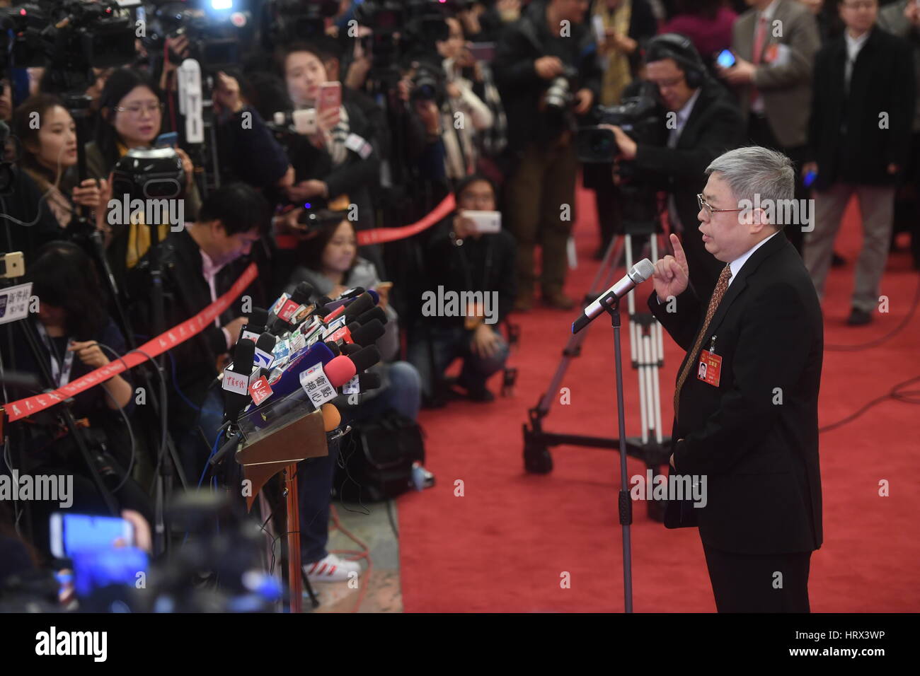 Beijing, China. 5th Mar, 2017. Liu Yongfu, director of the State ...