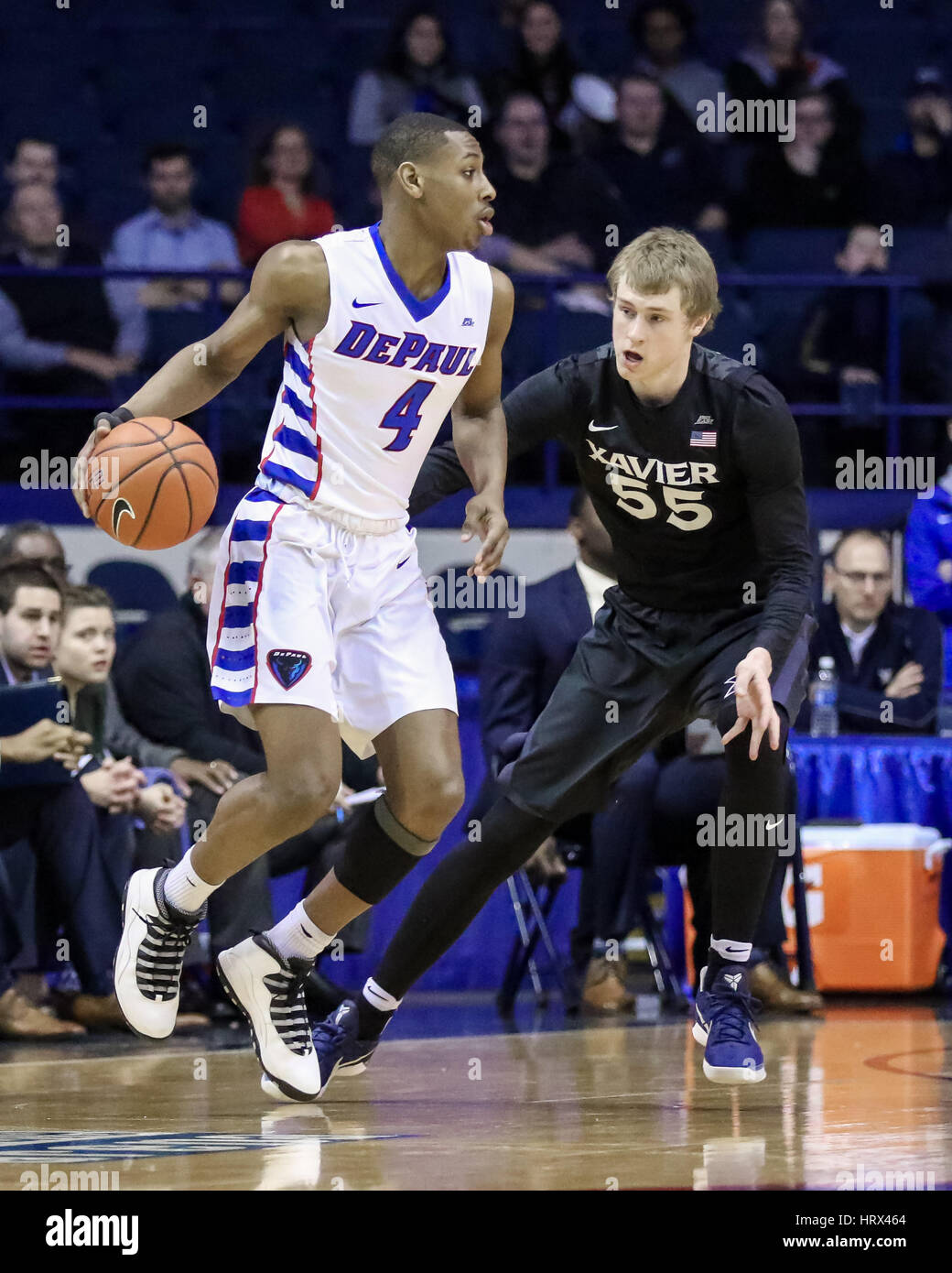 Saturday MAR 4 - DePaul Blue Demons guard Brandon Cyrus (4) handles the ...