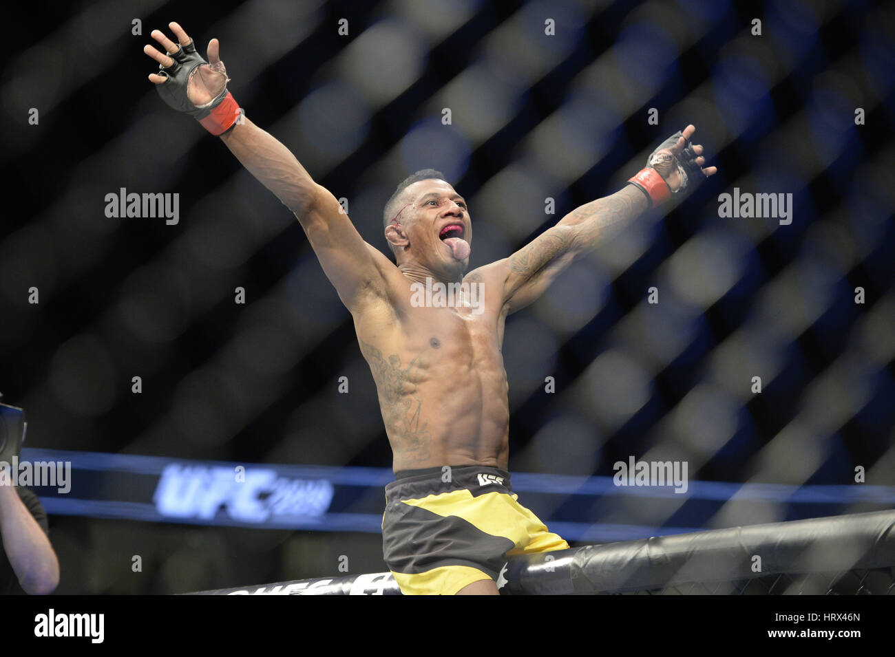 Las Vegas, Nevada, USA. 4th Mar, 2017. Bantamweight IURI ALCANTARA ...