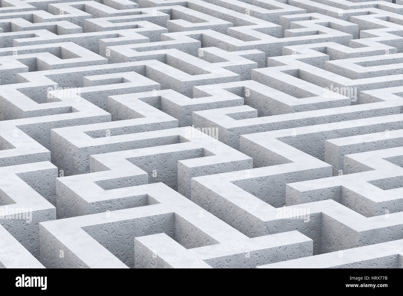 Concrete maze. 3d illustration Stock Photo - Alamy