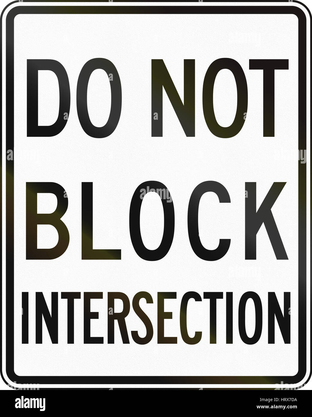 United States MUTCD regulatory road sign - Do not block intersection ...
