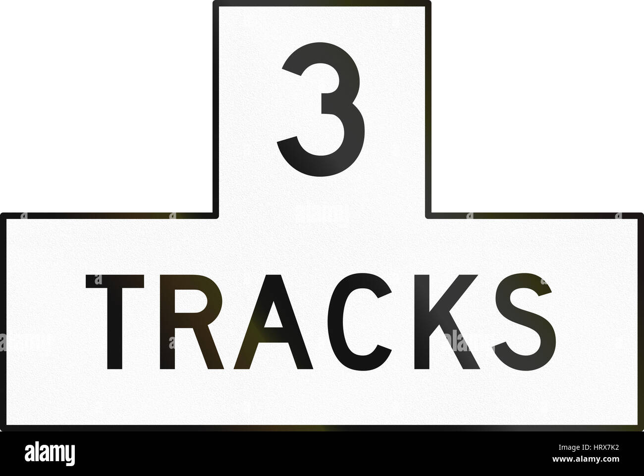 United States MUTCD road sign - 3 Tracks Stock Photo - Alamy