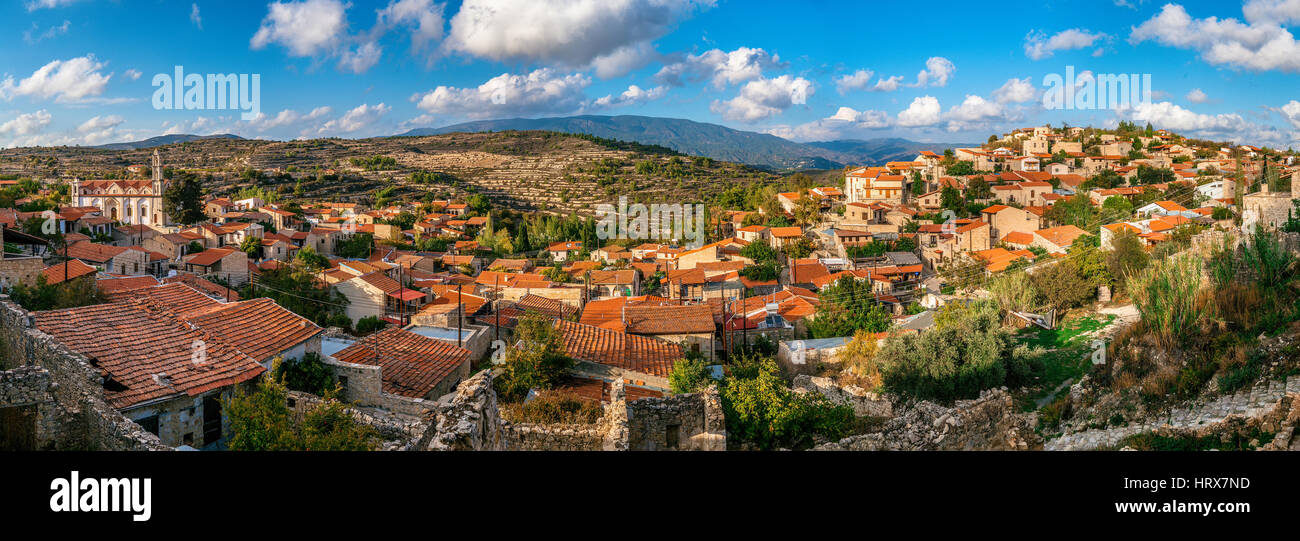 Lofou, a traditional mountain Cyprus village. Limassol District ...