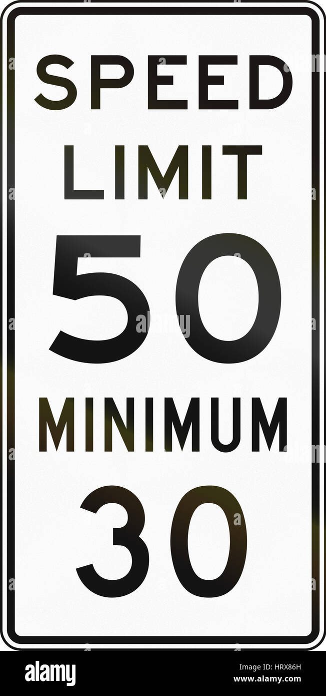 Minimum speed 30 sign hi-res stock photography and images - Alamy
